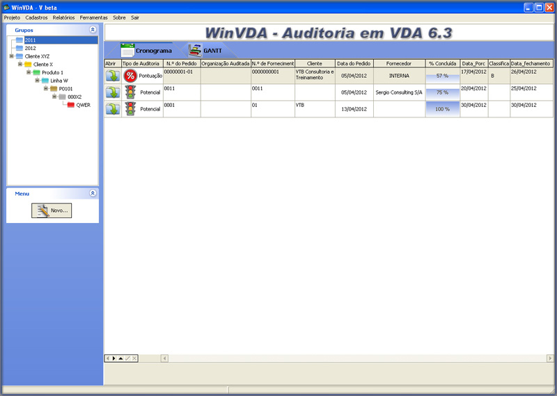 WinVDA - Sistema de Gerenciamento e Auditoria em VDA 6.3 - 2010 - VTB
